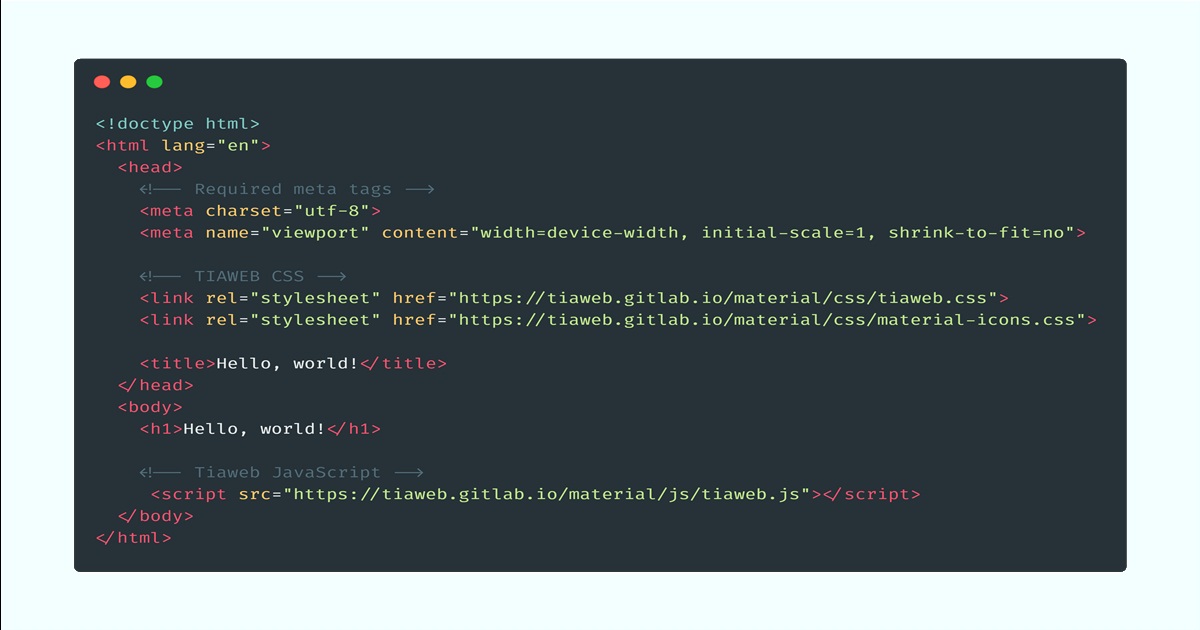 Framework Tiaweb Material